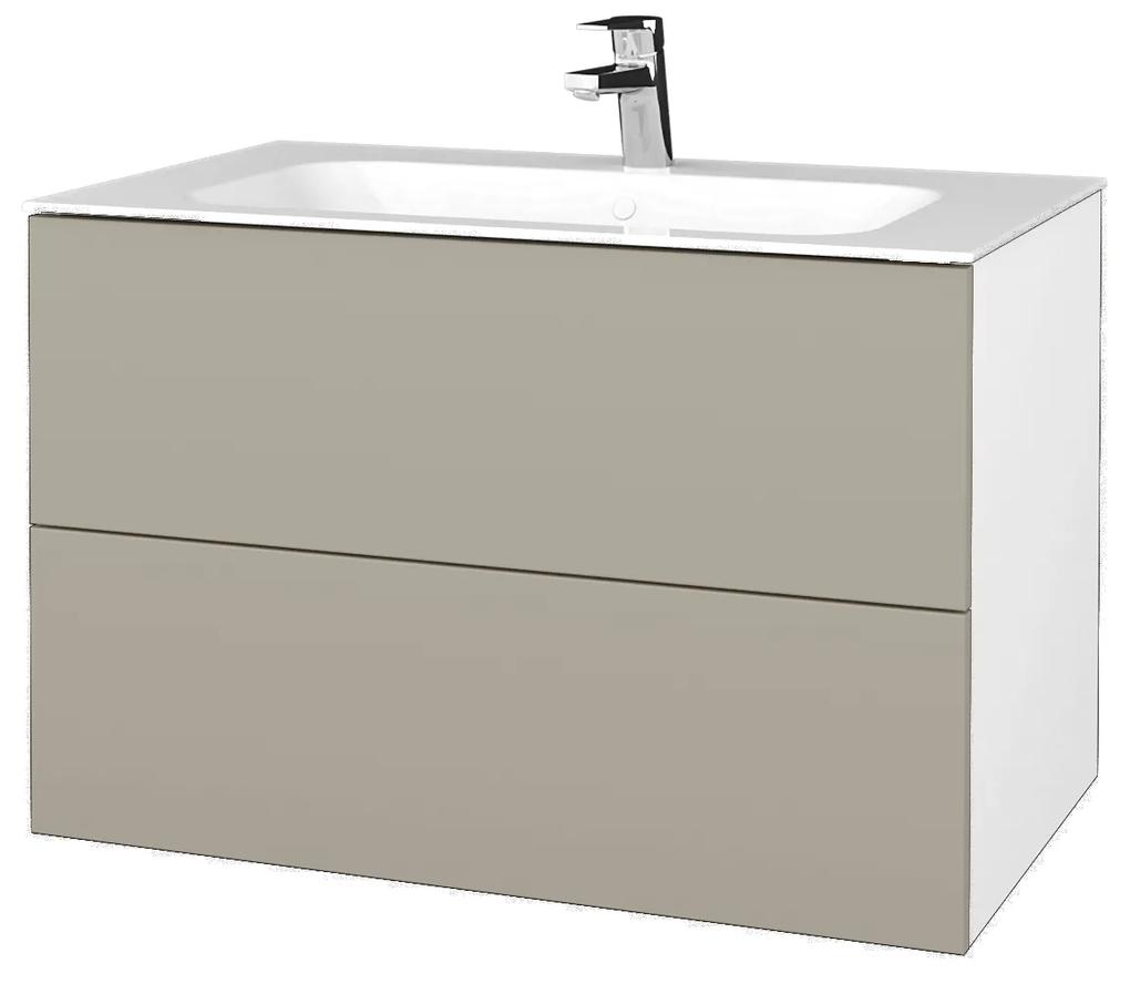 Dřevojas Koupelnová skříň VARIANTE SZZ2 80 Varianta: N01 Bílá lesk / M01 Bílá mat