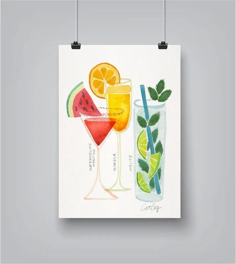 Plakát Americanflat Summer Cocktails by Cat Coquillette, 30 x 42 cm