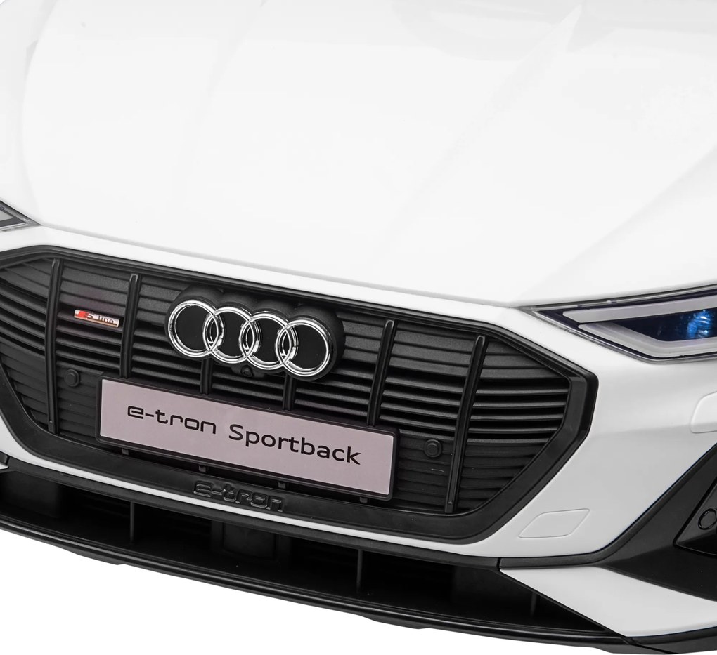 HOMCOM dětské elektrické autíčko 12V elektrické autíčko Audi E-tron elektrické autíčko s dálkovým ovládáním, bezpečnostní pásy, hudba (MP3/USB/TF), d…