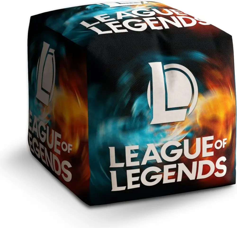 Sablio Taburet Cube League of Legends Glow - 60x60x60 cm
