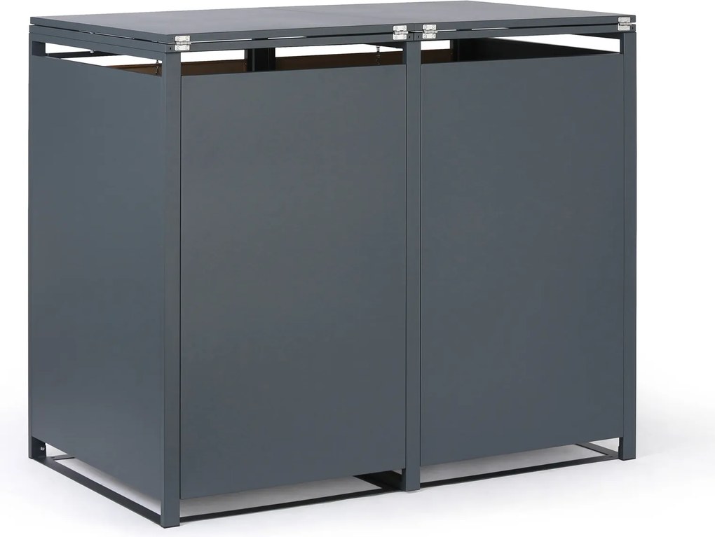 Přístřešek na popelnici 240 l, 1160 x 695 x 800 mm, dekor dřeva