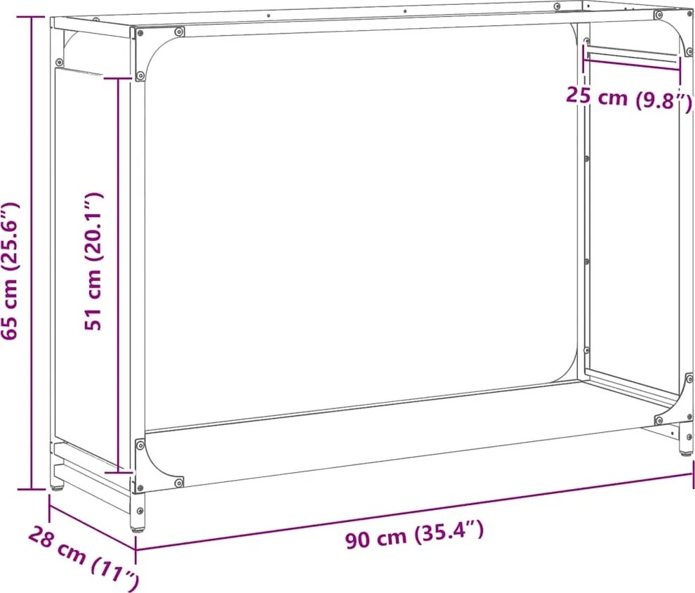 vidaXL Stojan na palivové dřevo Ocel válcovaná za studena [864203] Barva: Olivově zelená