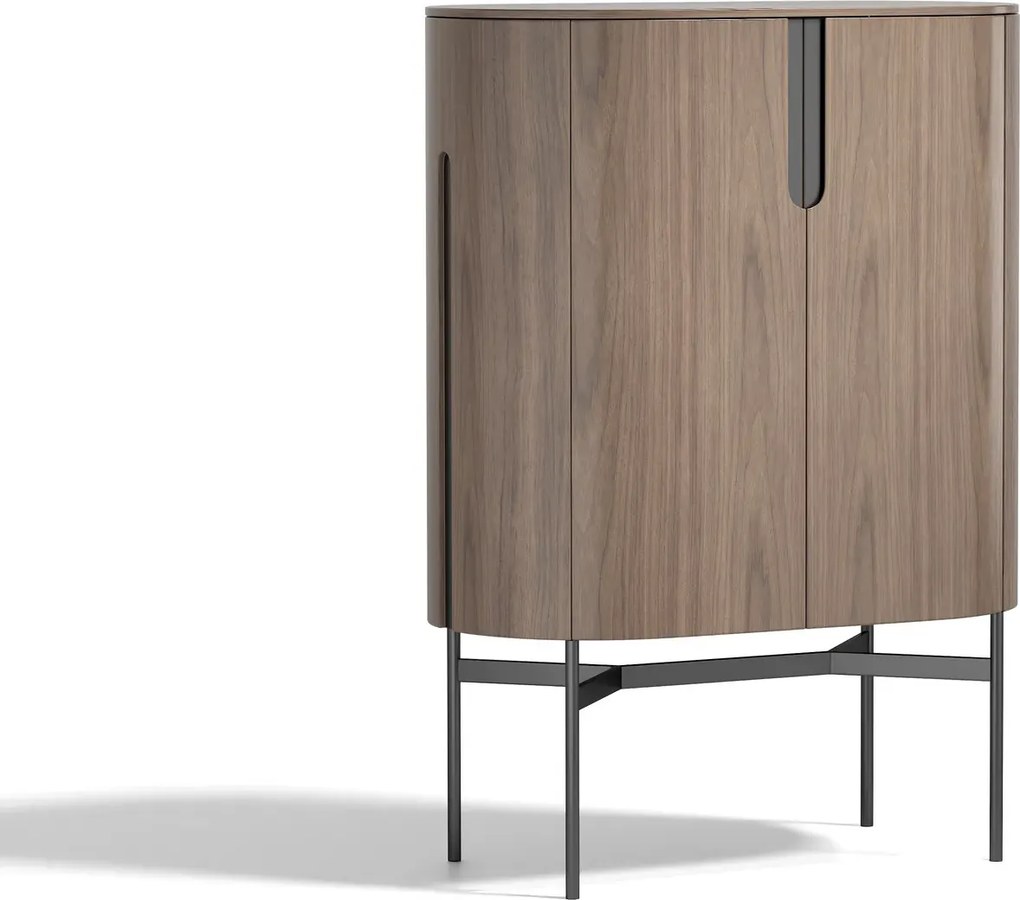 Komoda Silario 95 cm ořech/mramor