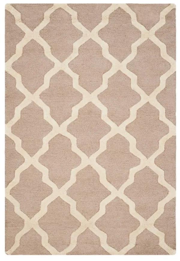 Vlněný koberec Ava Beige 121x182 cm béžový