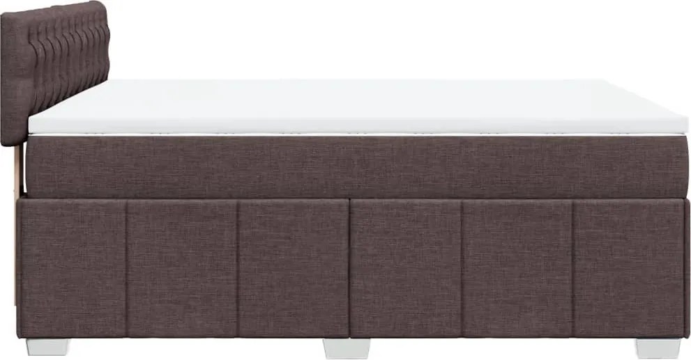 Box spring postel s matrací tmavě hnědá 140x200 cm textil 3287101