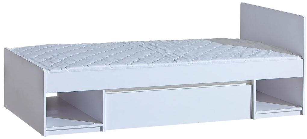 DOLMAR AR9 Postel (pro matraci 90x195cm) s úložným prostorem ARCA Matrace 90x195x12cm: Bonell +1600Kč, Barevné provedení ARCA: Sněhově bílá / Sněhově bílá