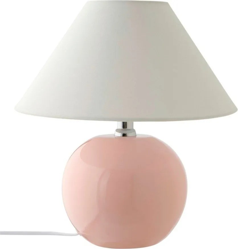 Světle růžová/krémová keramická stolní lampa (výška 29 cm) Karamell – Jotex