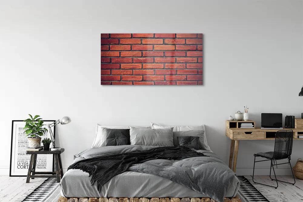 akrylový obraz Cihla kamenná zeď 125x50 cm