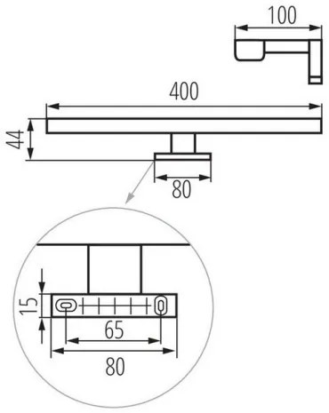 Koupelnové LED svítidlo Kanlux ASTIM IP44 8W-NW-B 34930 4000K černá