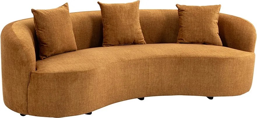 Designová pohovka Pasquale 230 cm hořčičný samet