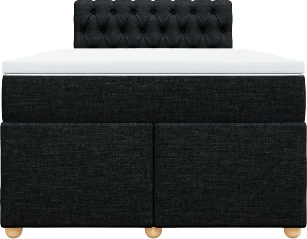 Box spring postel s matrací černá 120x200 cm textil 3288956