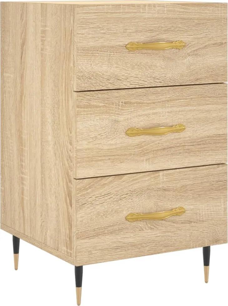 vidaXL Noční stolek 40 x 40 x 66 cm kompozitní dřevo [827639] Barva: hnědý dub