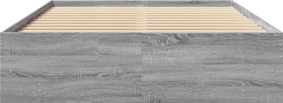 Rám postele šedý sonoma 140 x 190 cm kompozitní dřevo 3295686