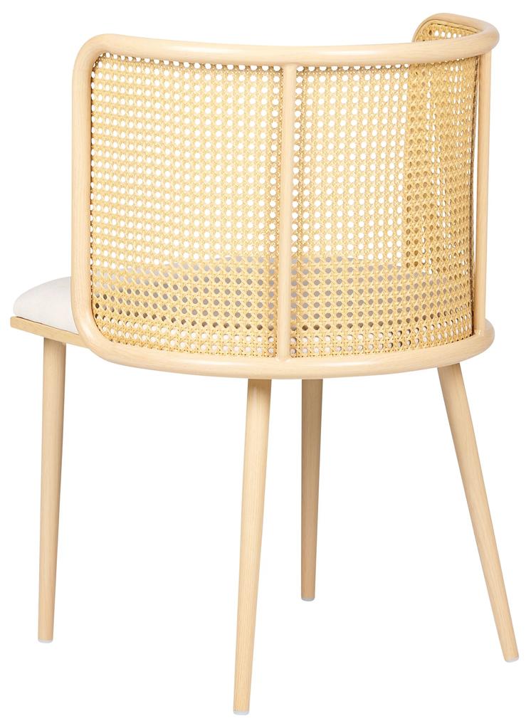 Sada 2 kovových jídelních židlí světlé dřevo KOBUK Beliani