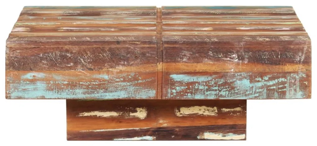 Konferenční stolek 80 x 80 x 28 cm masivní recyklované dřevo - Default Title
