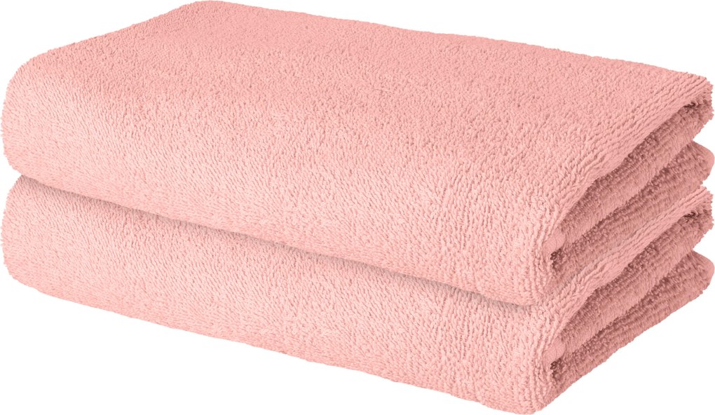 Livarno® Froté ručník, 50 x 100 cm, 400 g/m2, 2 kusy (světle růžová)