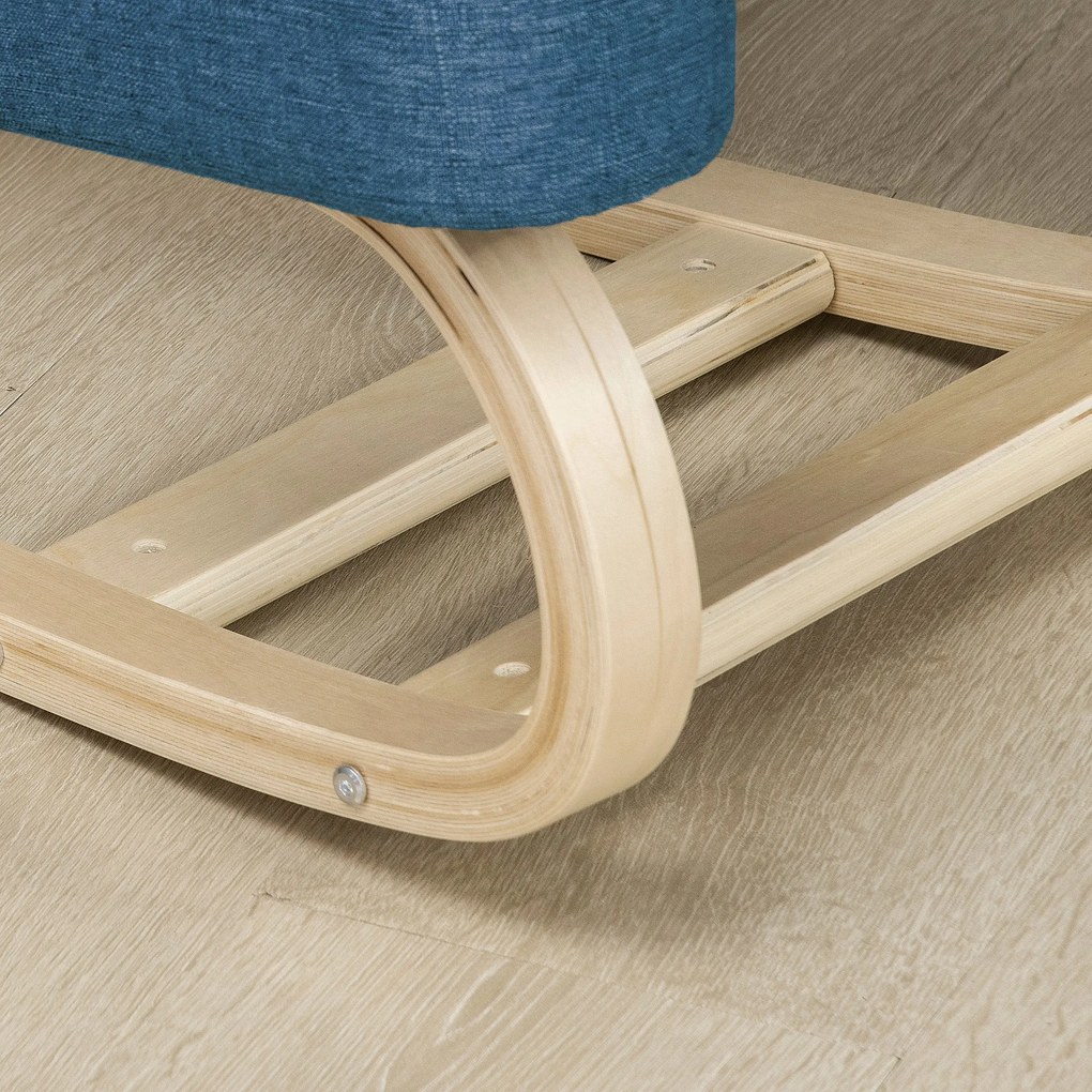 Vinsetto Ergonomická Kolenní Židle z Březového Dřeva, Křeslo pro Udržení Správného Držení Těla s Paměťovou Pěnou a Polyesterovým Polštářem pro Domov …