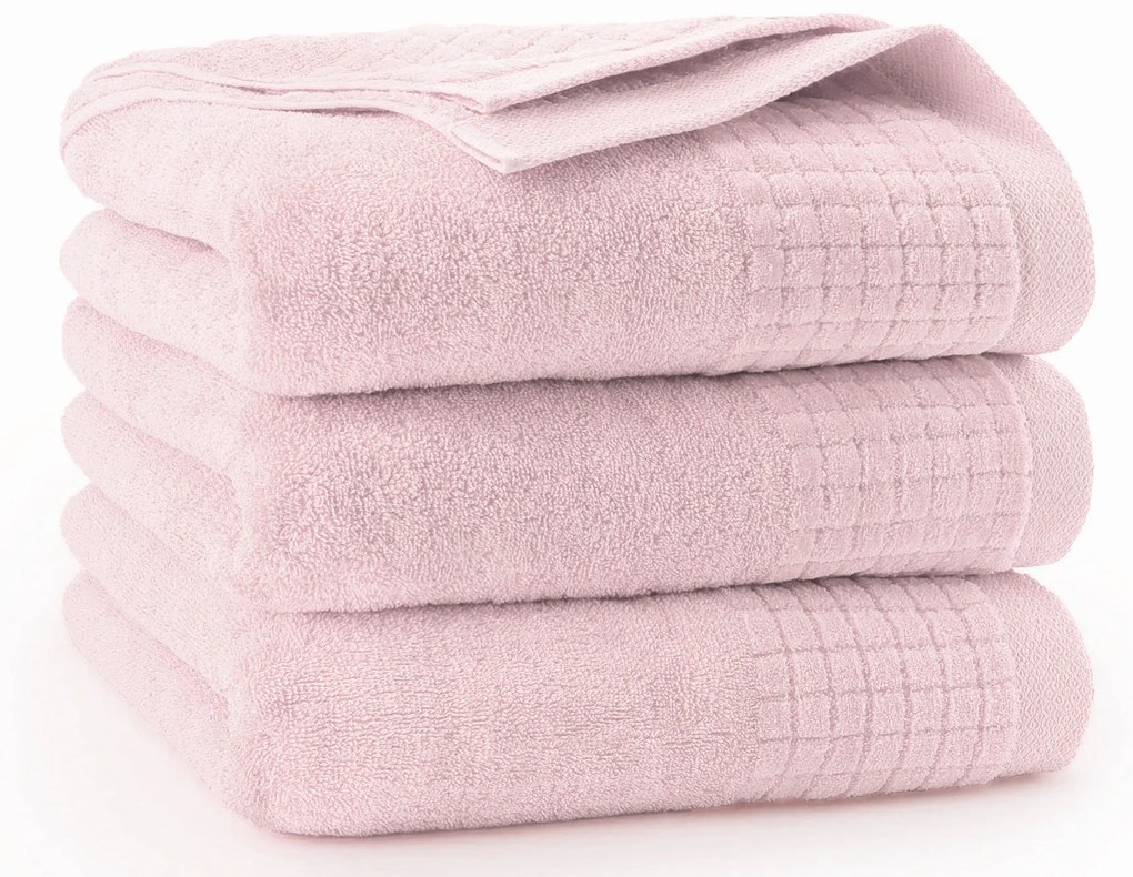 Egyptská bavlna ručníky a osuška Saveli - světle růžová Velikost: ručník 50 x 100