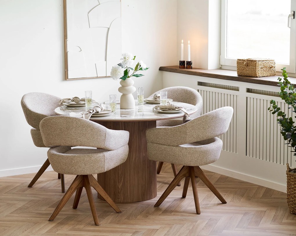 House Nordic Jídelní set stolu ATHENS a 4 židlí DOVER 7771012-S