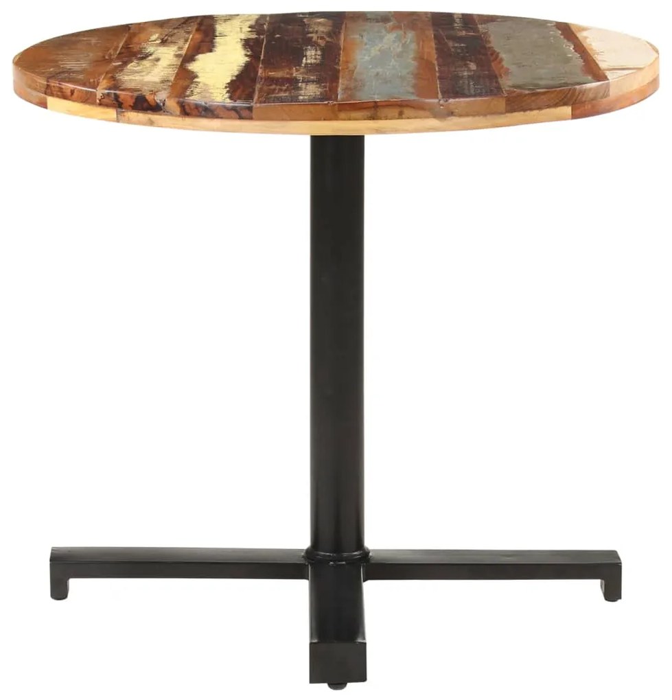vidaXL Bistro stolek kulatý Ø 80 x 75 cm masivní recyklované dřevo