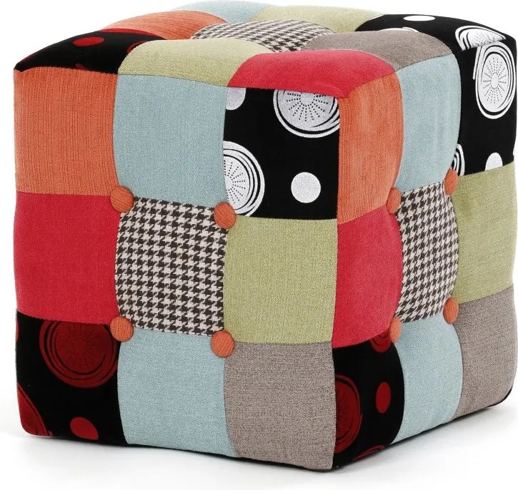 Taburet JELLY — látka, patchwork
