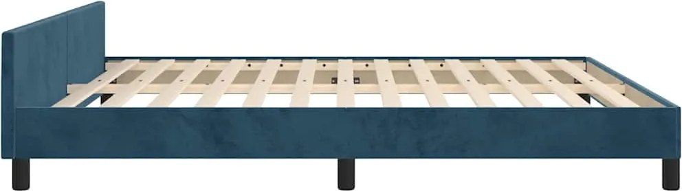 Rám postele bez matrace tmavě modrý 160x200 cm samet 3125950