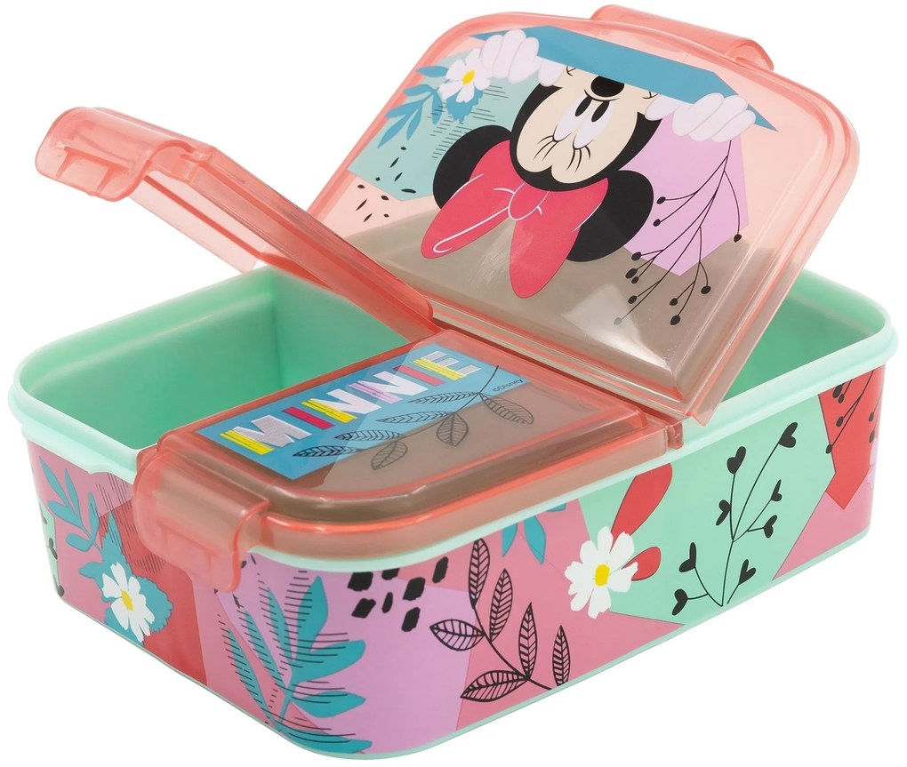Multibox na svačinu Minnie Mouse - Disney se třemi přihrádkami