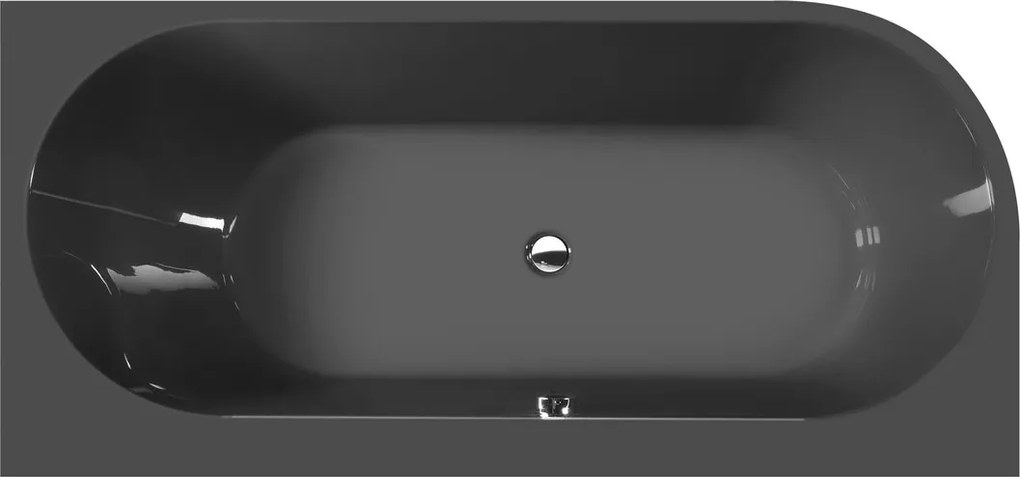 Polysan ASTRA R MONOLITH asymetrická vana 160 x 75 x 60 cm pravá akrylát šedá 34611M.30