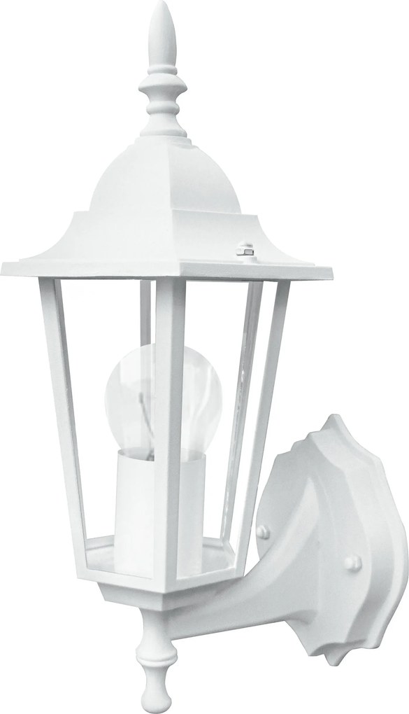 FAN LANT-MILANO/AP1A BCO Venkovní nástěnné svítidlo UP MILANO bílá, 1xE27, IP44, 20,8 x 36 x 17 cm - FANEUROPE