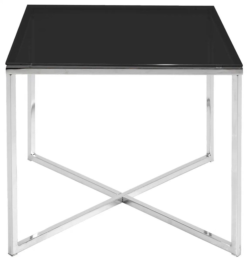 Bighome - Příruční stolek CROSS 50 cm, černá