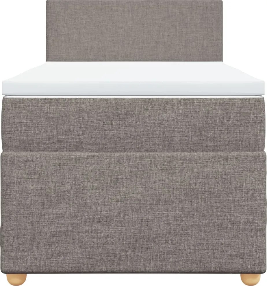 Box spring postel s matrací taupe 100 x 200 cm textil 3288888