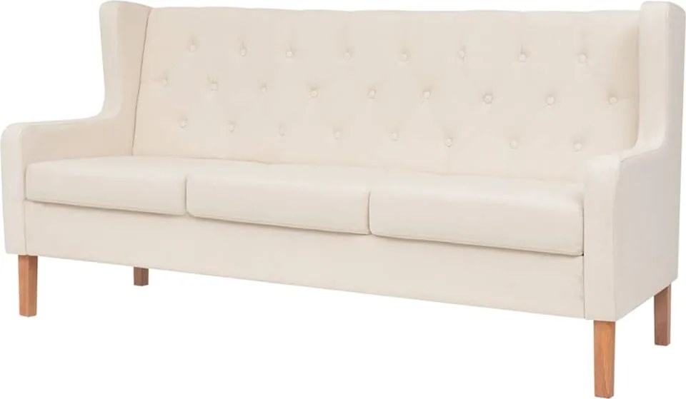 Sedací souprava 3 kusy textil krémově bílá 274931