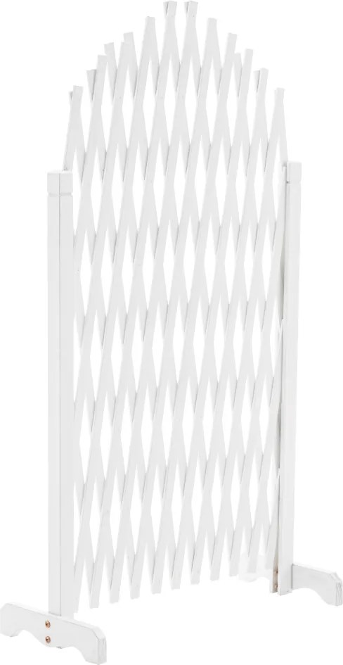 Mřížková zástěna, bílá/dřevo, 250 cm, KEJLY