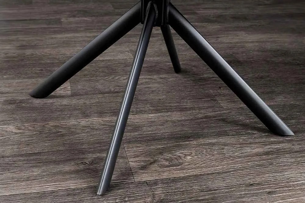 Designová otočná židle Vallerina šedo-hnědý samet