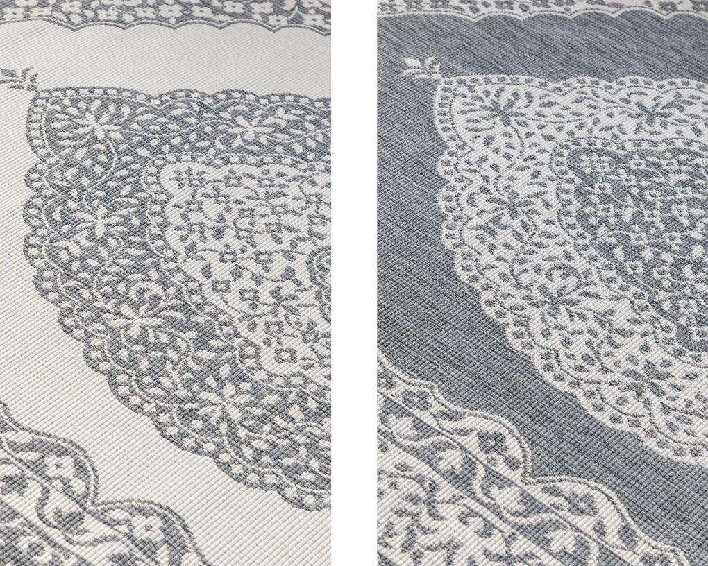 ELLE Decoration koberce Kusový koberec Gemini 106023 Silver z kolekce Elle – na ven i na doma - 120x170 cm