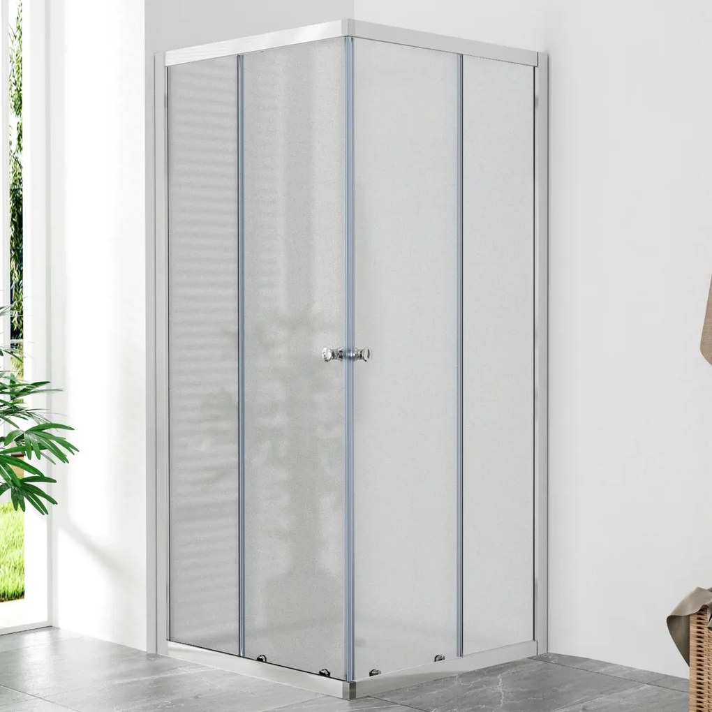 POINT Q 90x90 Grape Čtvercová sprchová zástěna