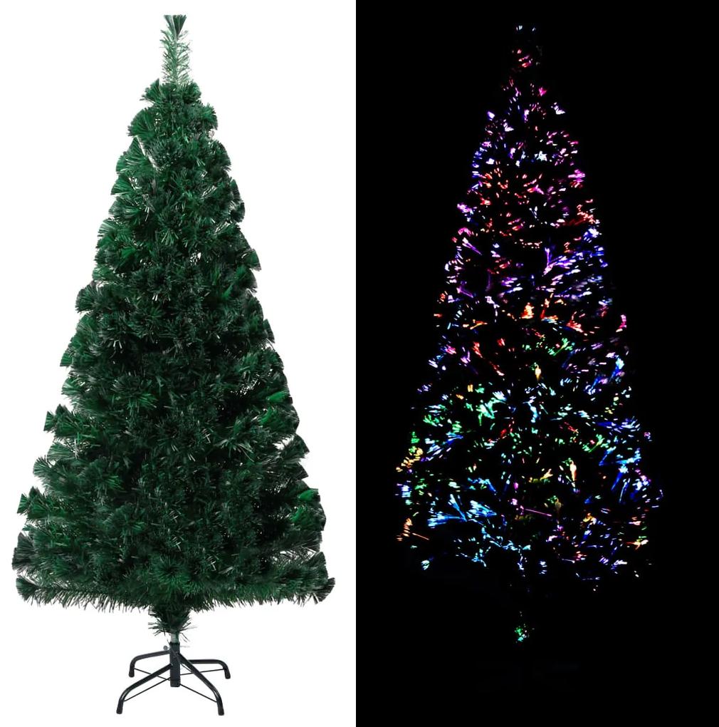 321027 vidaXL Umělý vánoční stromeček se stojanem zelený 150cm optické vlákno