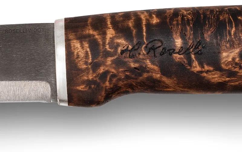 Finský nůž Roselli Wootz 26cm / stříbro