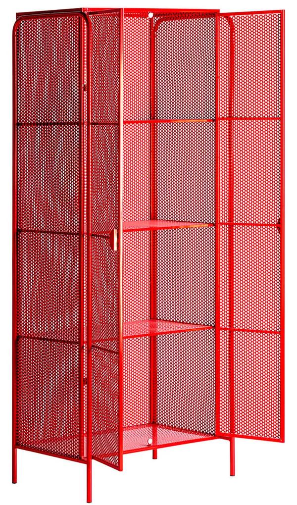 Skříň verta 70 x 180 cm červená MUZZA
