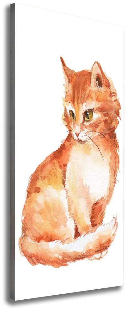 Wallmuralia Foto obraz na plátně do obýváku Červená kočka 50x125 cm