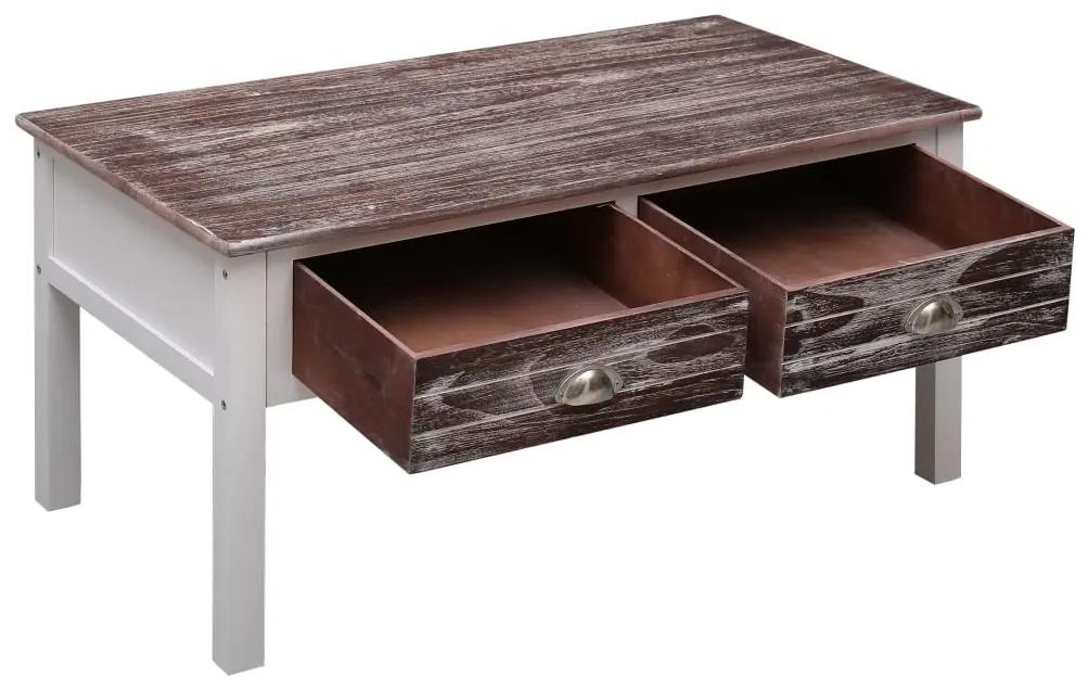Konferenční stolek hnědý 100 x 50 x 45 cm dřevo - Default Title