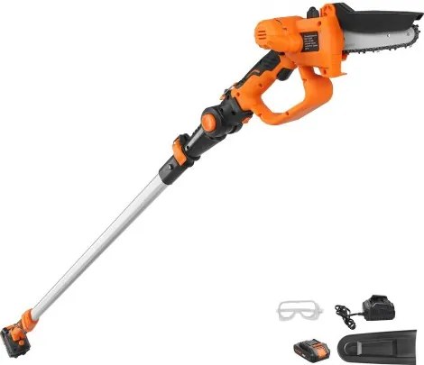 2-v-1 akumulátorová tyčová pila a mini řetězová pila, 20 V