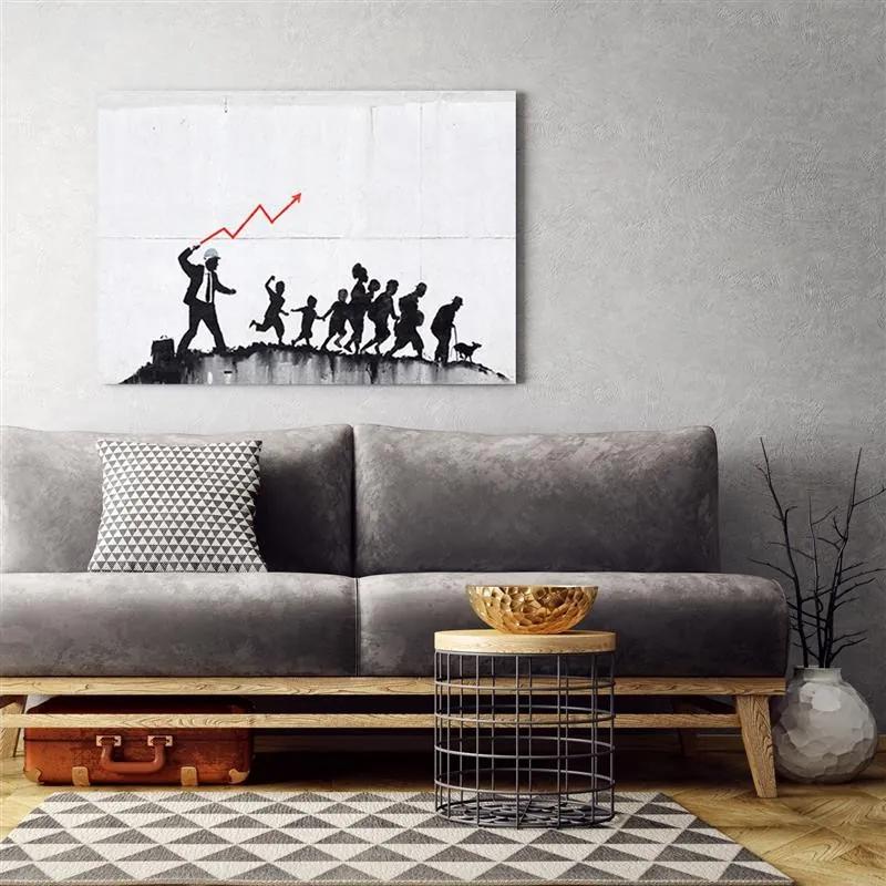 Gario Obraz na plátně Banksy ecomonic politika Rozměry: 60 x 40 cm