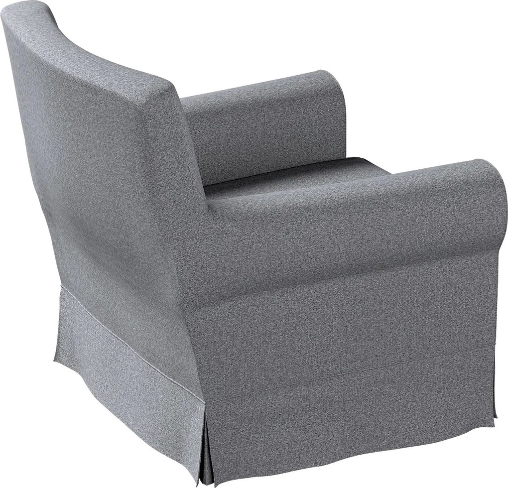 Potah na křeslo IKEA Ektorp Jennylund barva šedá látka pletený vzor