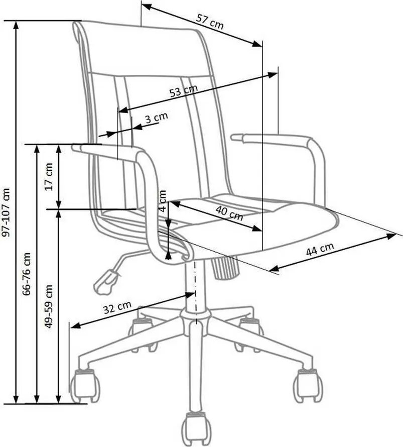 Kancelářská židle Porto 2, bílá