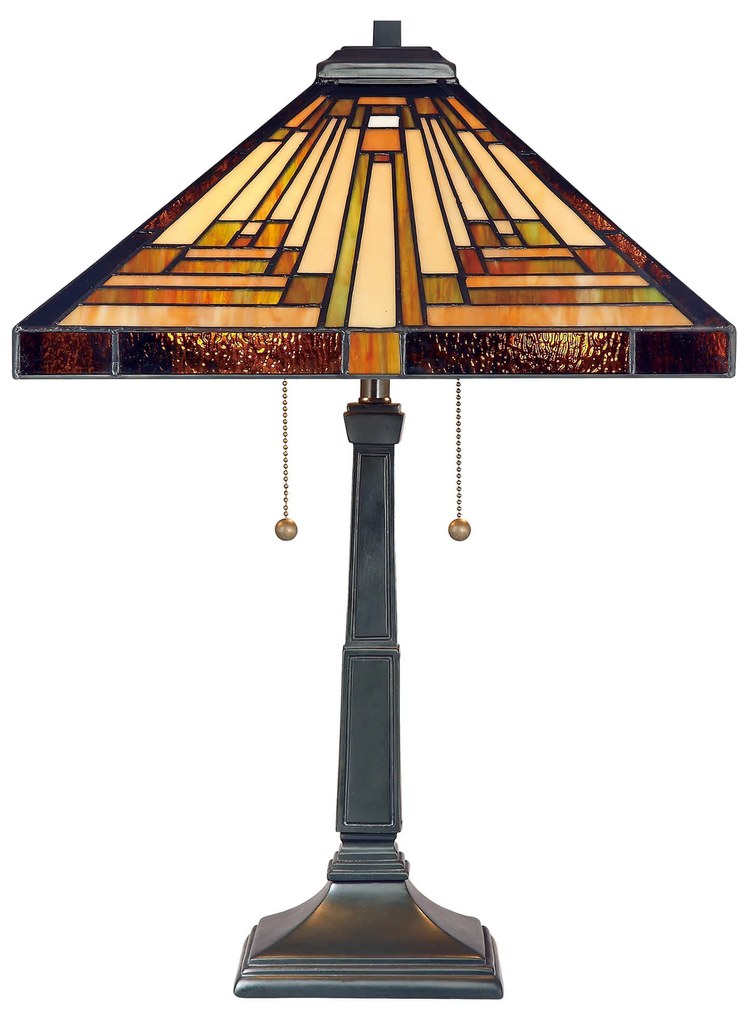 Vitrážová Tiffany lampa STEPHEN výška 59 cm
