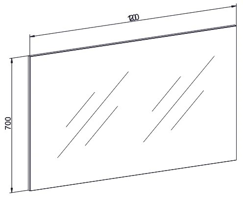 Mereo Mereo, Zrcadlo 1200x700x20 mm, CN691