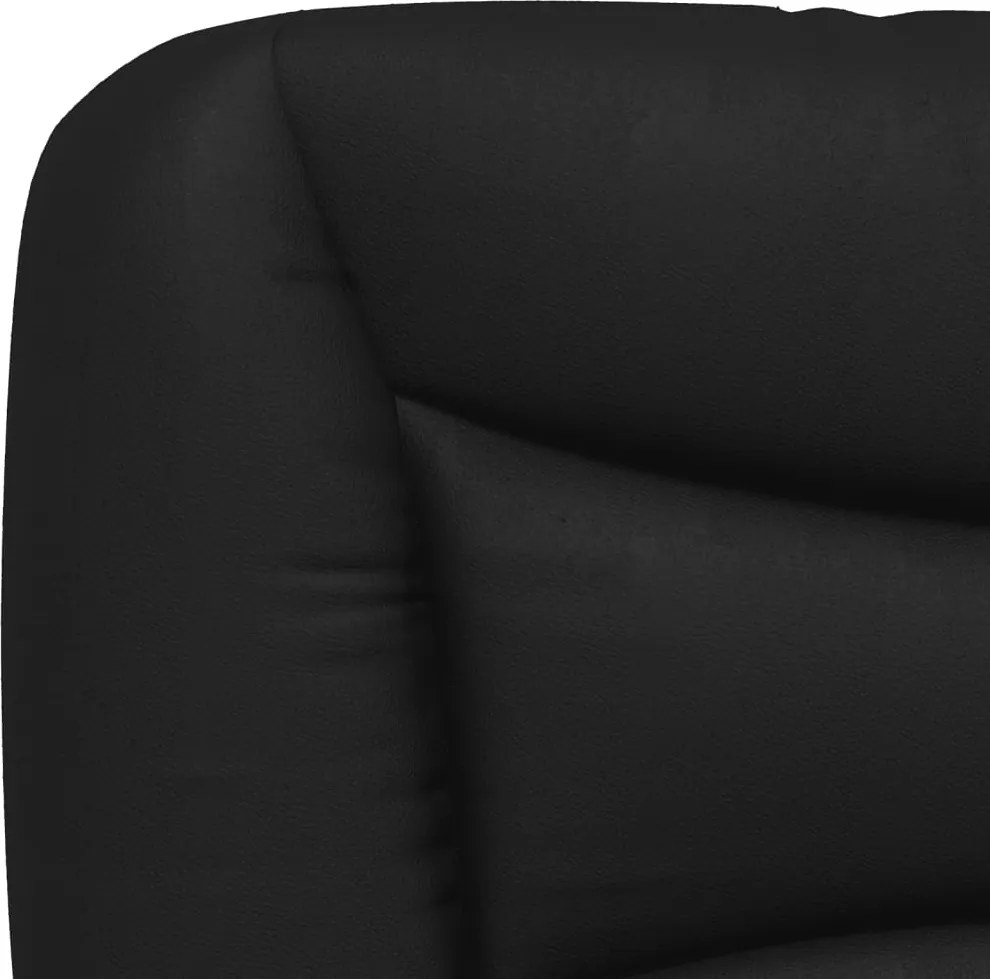 Postel s matrací Hvar černá a bílá 160 x 200 cm umělá kůže 3208736
