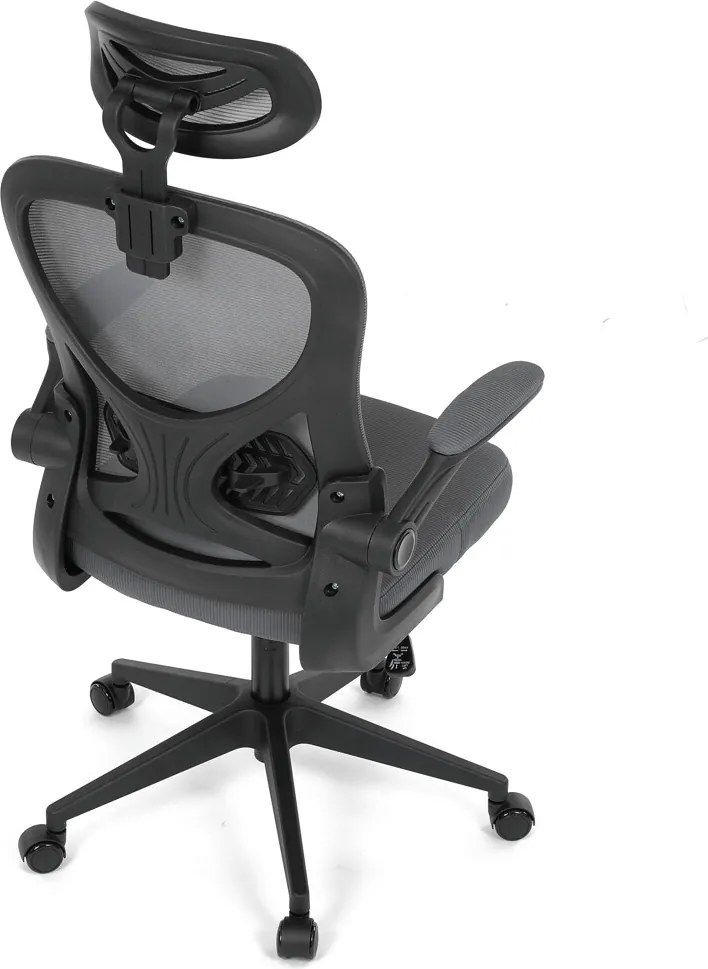 Ergonomická kancelářská židle ALEXANDRE - šedá síťovina