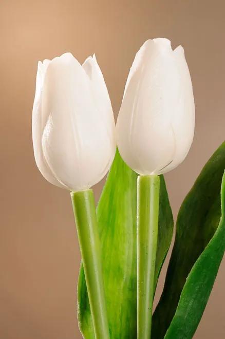 Paramit Umělý tulipán sněhově bílý 40 cm